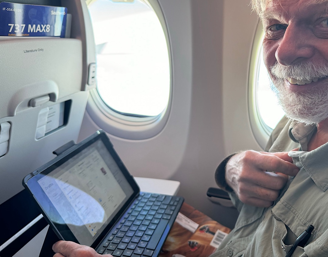 On the road — with both our iPads – At home and abroad